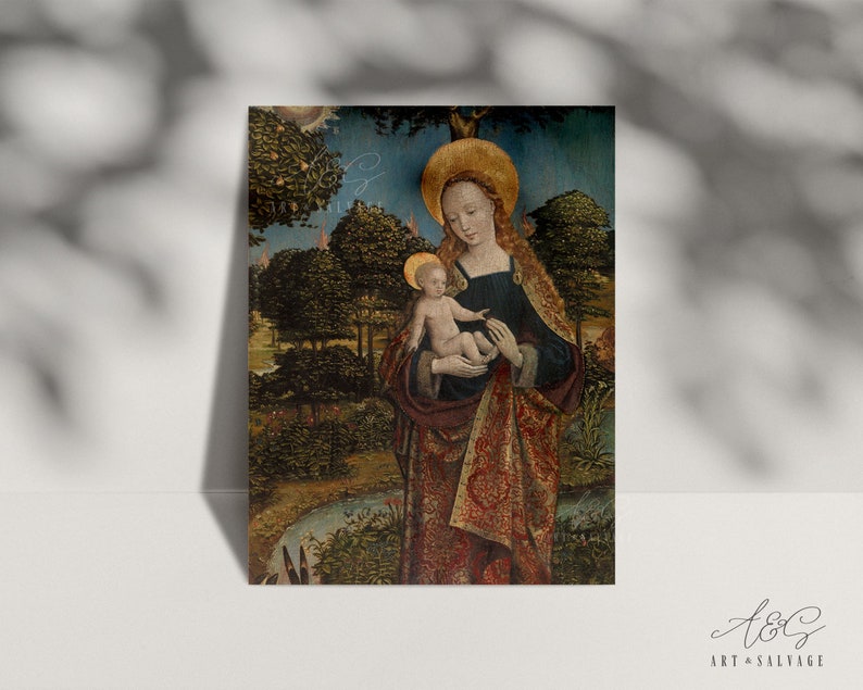 Mother and Child Religious Christian Art Print Wall Decor, Virgin Mary ...