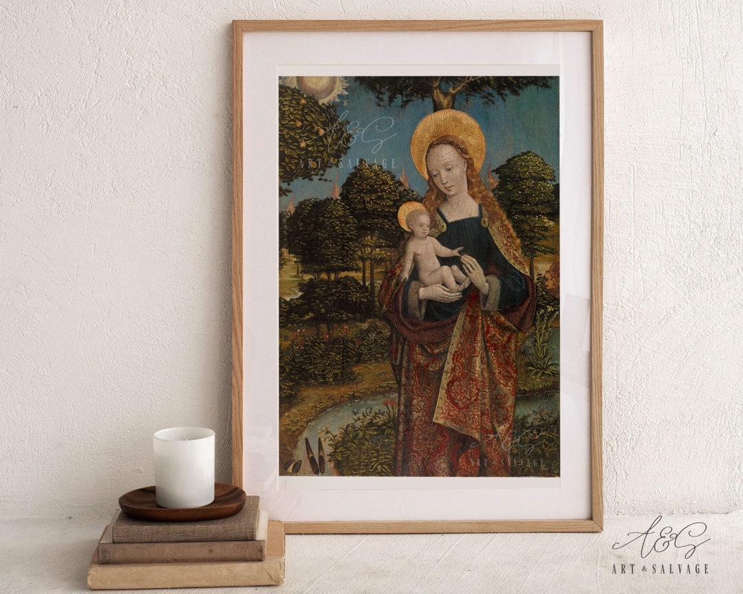 Mother and Child Religious Christian Art Print Wall Decor, Virgin Mary ...