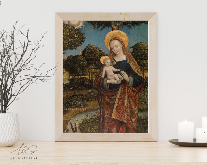 Mother and Child Religious Christian Art Print Wall Decor, Virgin Mary ...