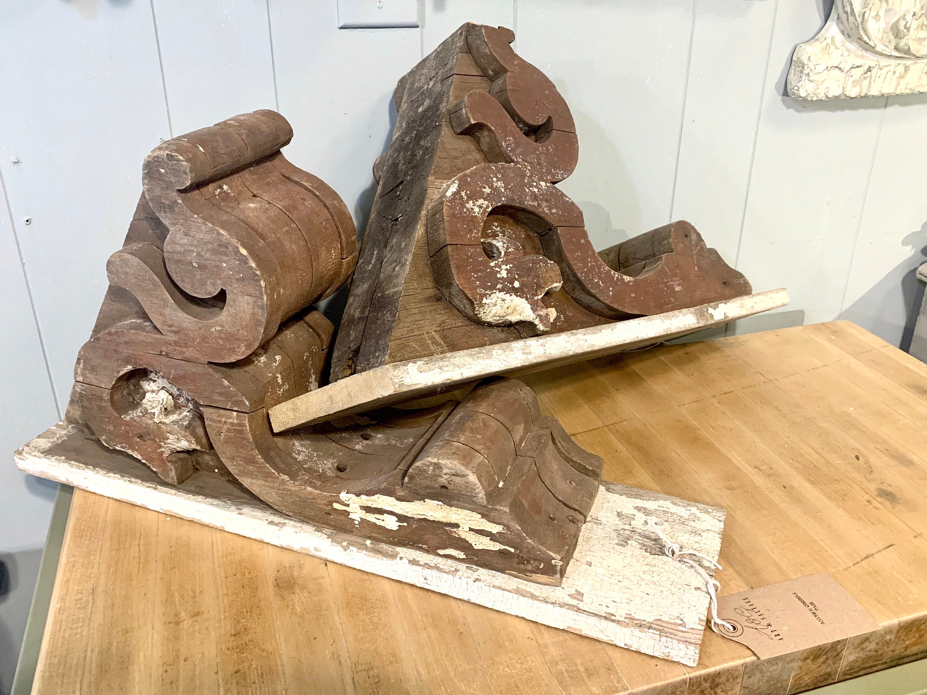 Antique Architectural Wood Corbels Set of 2 Vintage Corbel - Etsy