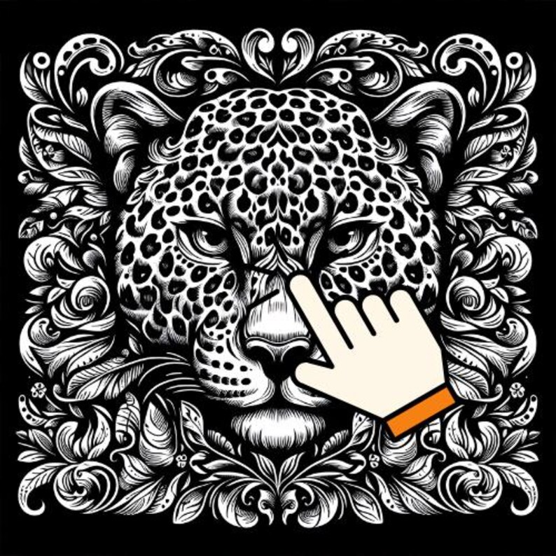 Leopard Design for Laser Cutting and Engraving SVG, PNG, and Lightburn ...
