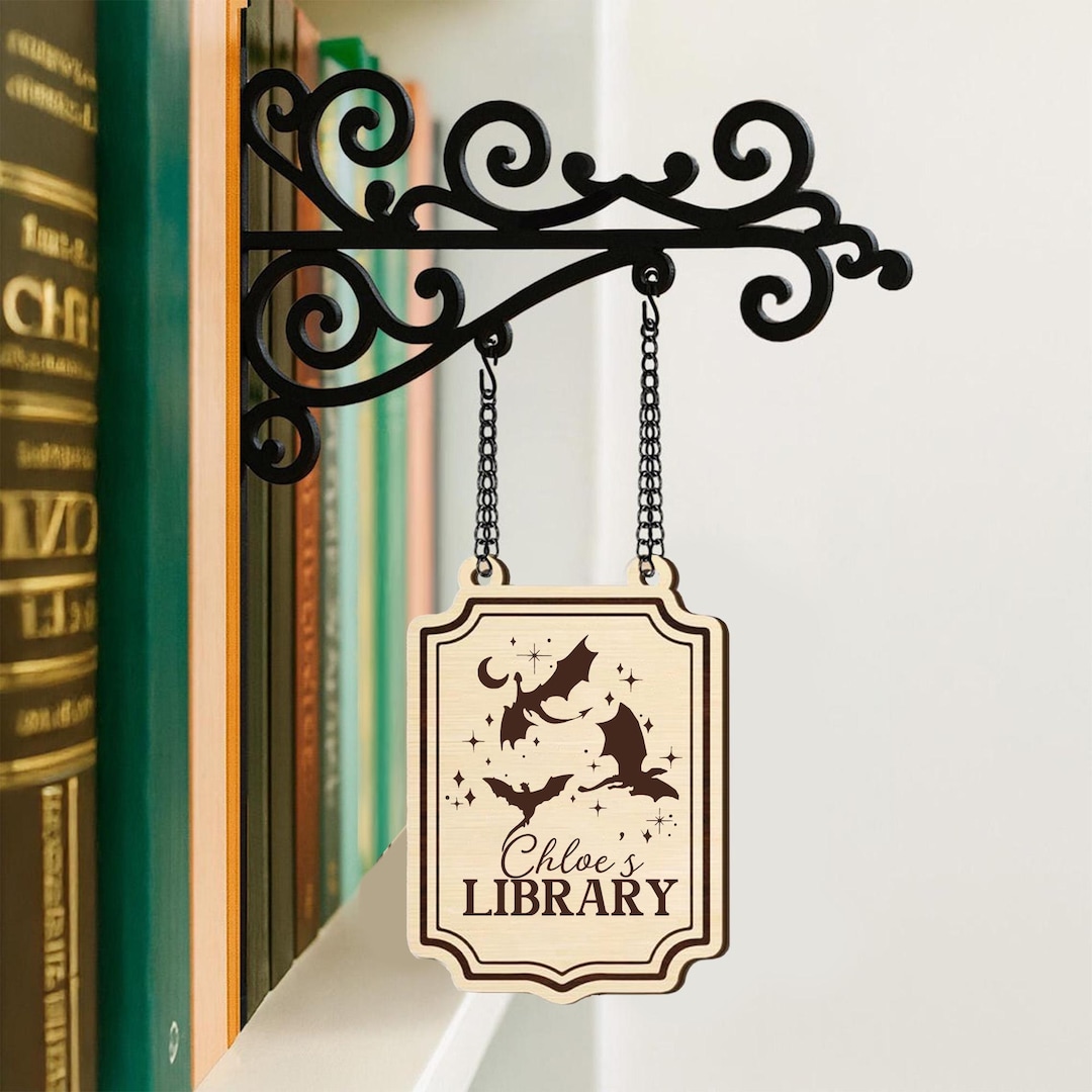 Custom Book Divider Tavern Signs, Personalized Book Genre Shelf ...