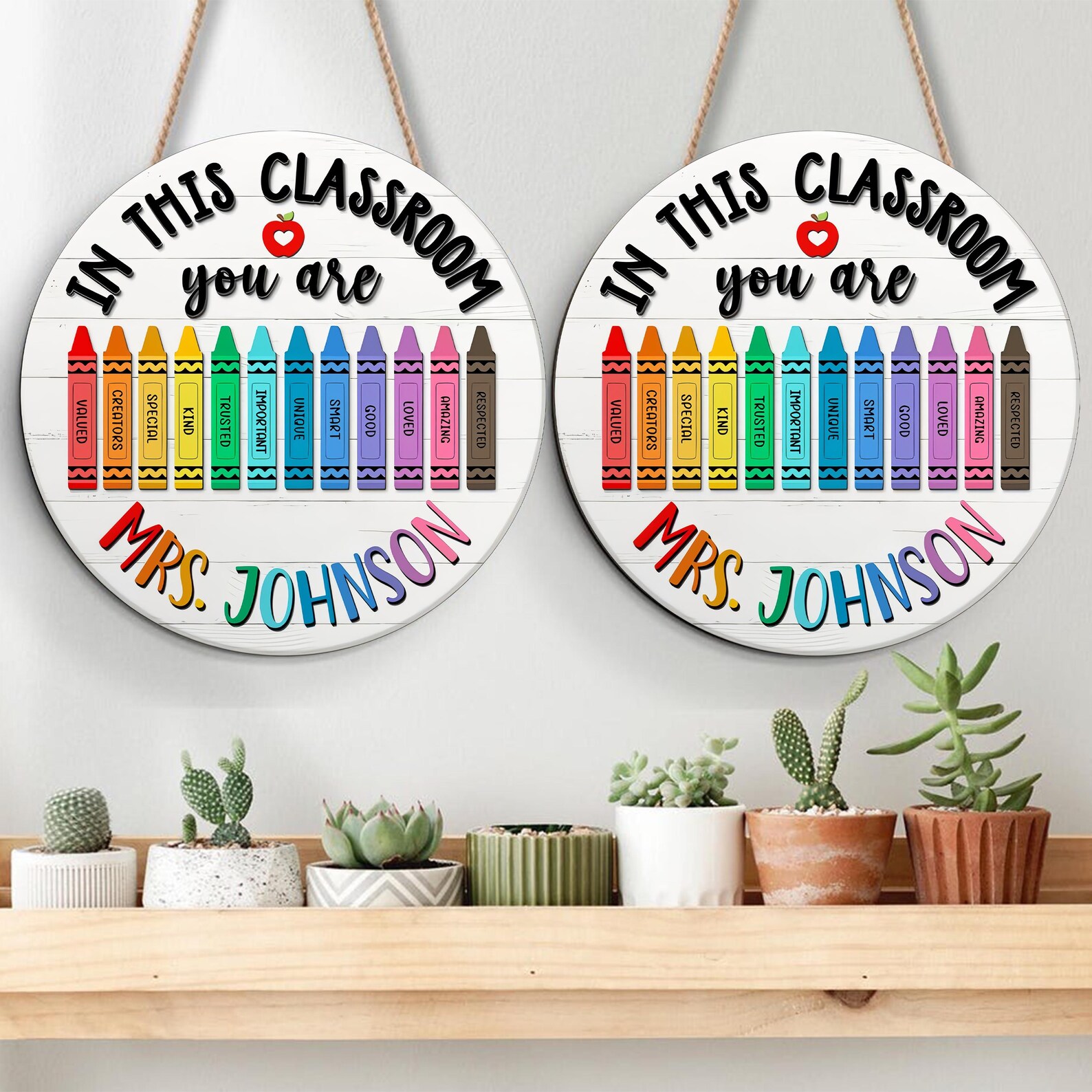 Personalized Teacher Door Sign, Custom Teacher Gifts, Teacher ...