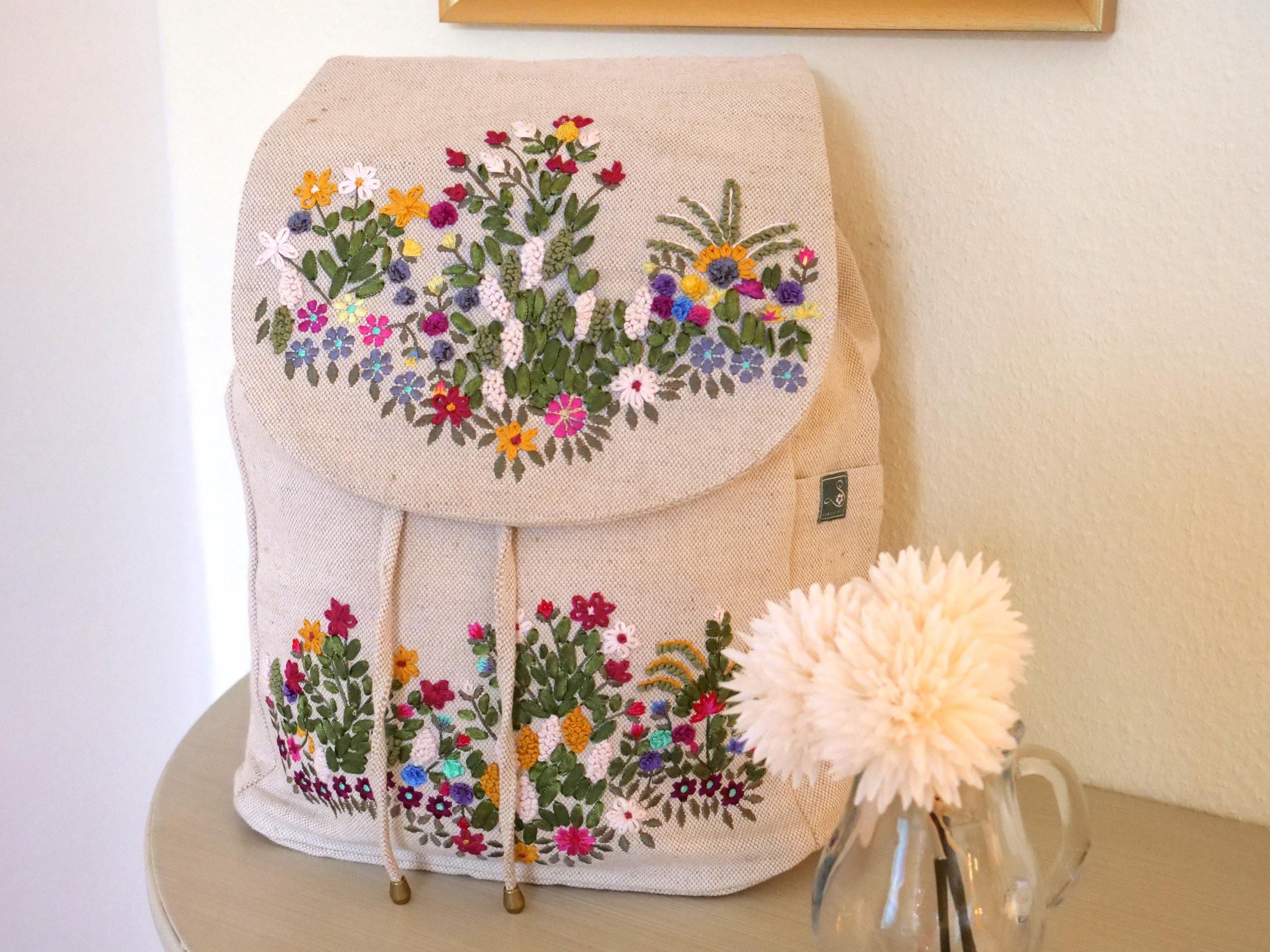 Hand-embroidered Backpack, Gots-certified Cotton. Fair Production. Top ...