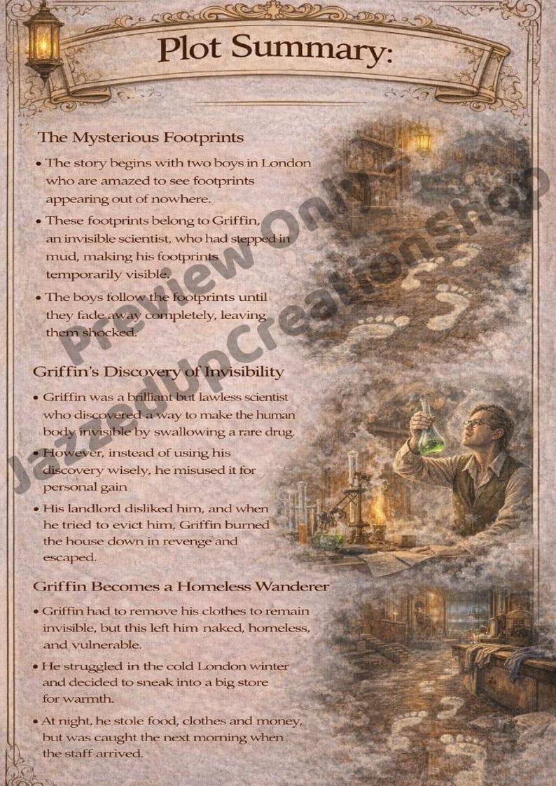Footprints Without Feet – CBSE Class 10 English Summary | H.G. Wells ...