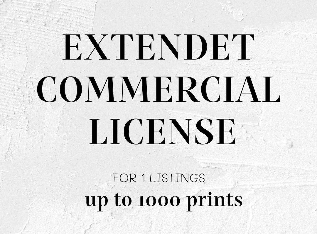 EXTENDED COMMERCIAL LICENSE - Etsy
