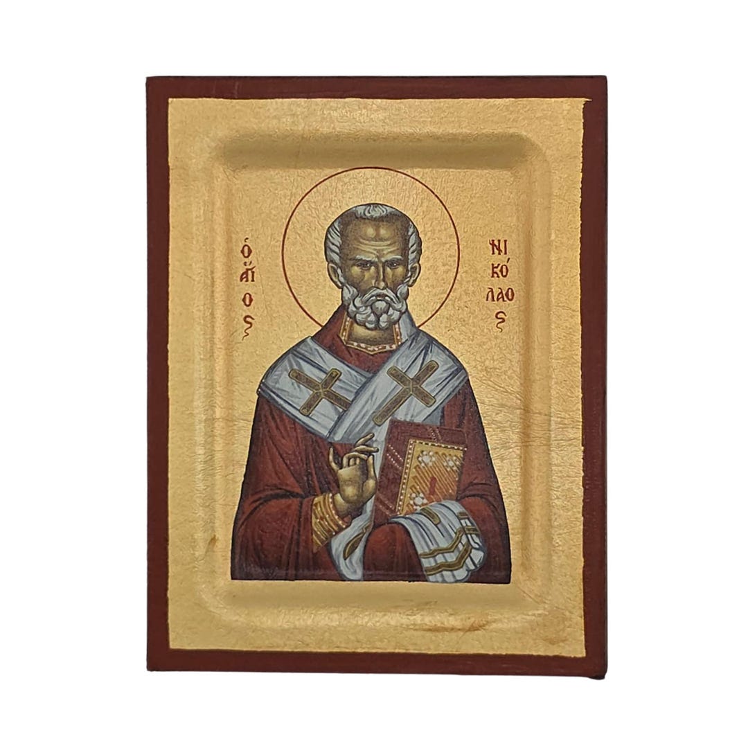 Ikone Heiliger Nikolaus , St. Nicholas Icon, Christliche Kunst, Άγιος ...
