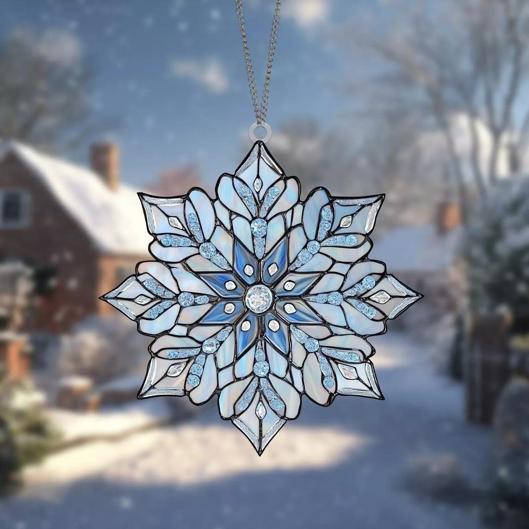 Snowflake Suncatcher Handmade Winter-themed Window Decor Unique Gift ...