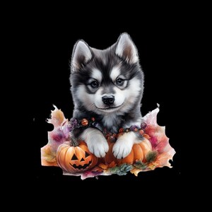 40 Adorable Halloween Pomsky Clip Art - Spooky Cute PNG Collectio - Etsy