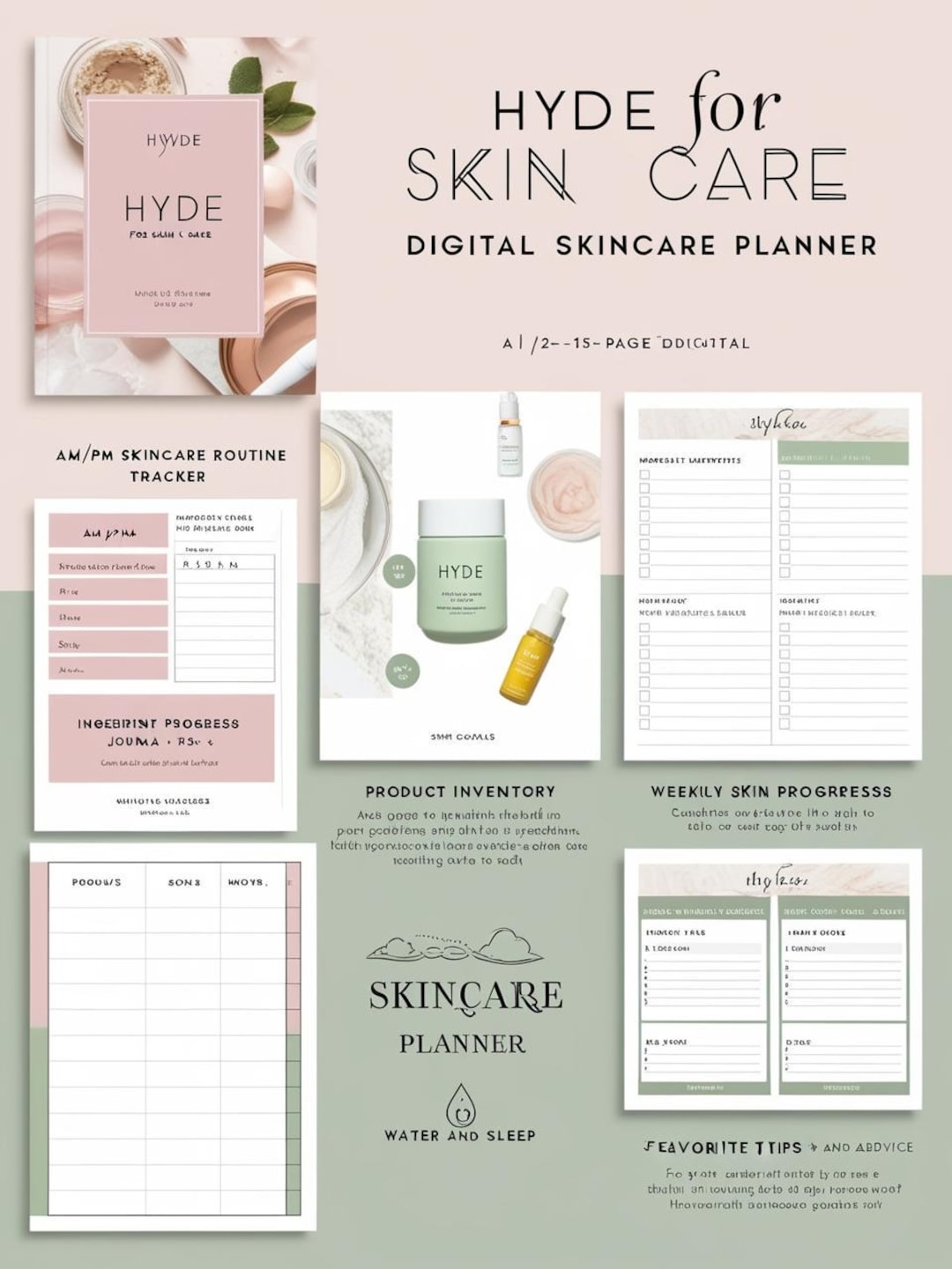 Skincare Routine Tracker Printable | Daily Beauty Planner for Clear ...