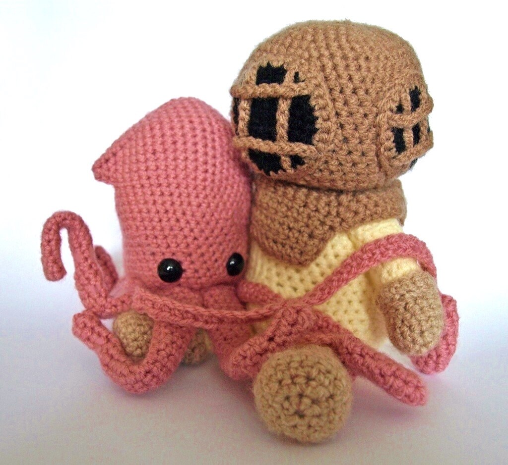 Deep Sea Diver AND Squid Crochet Patterns - Etsy UK