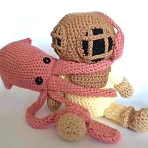 Deep Sea Diver AND Squid Crochet Patterns - Etsy
