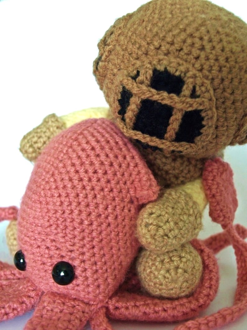 Deep Sea Diver AND Squid Crochet Patterns - Etsy UK