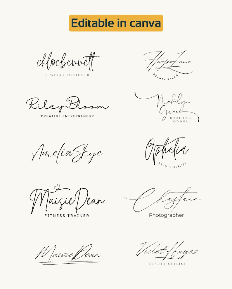 Premade Signature Design, Personalised Signature Logo Sign, Calligraphy ...