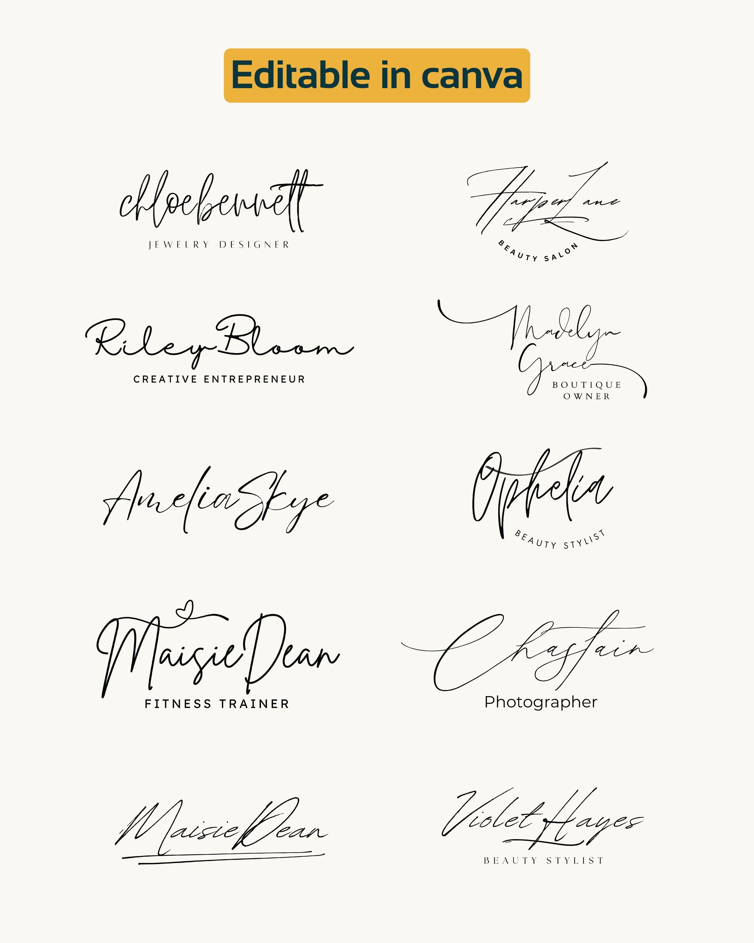 Premade Signature Design, Personalised Signature Logo Sign, Calligraphy ...