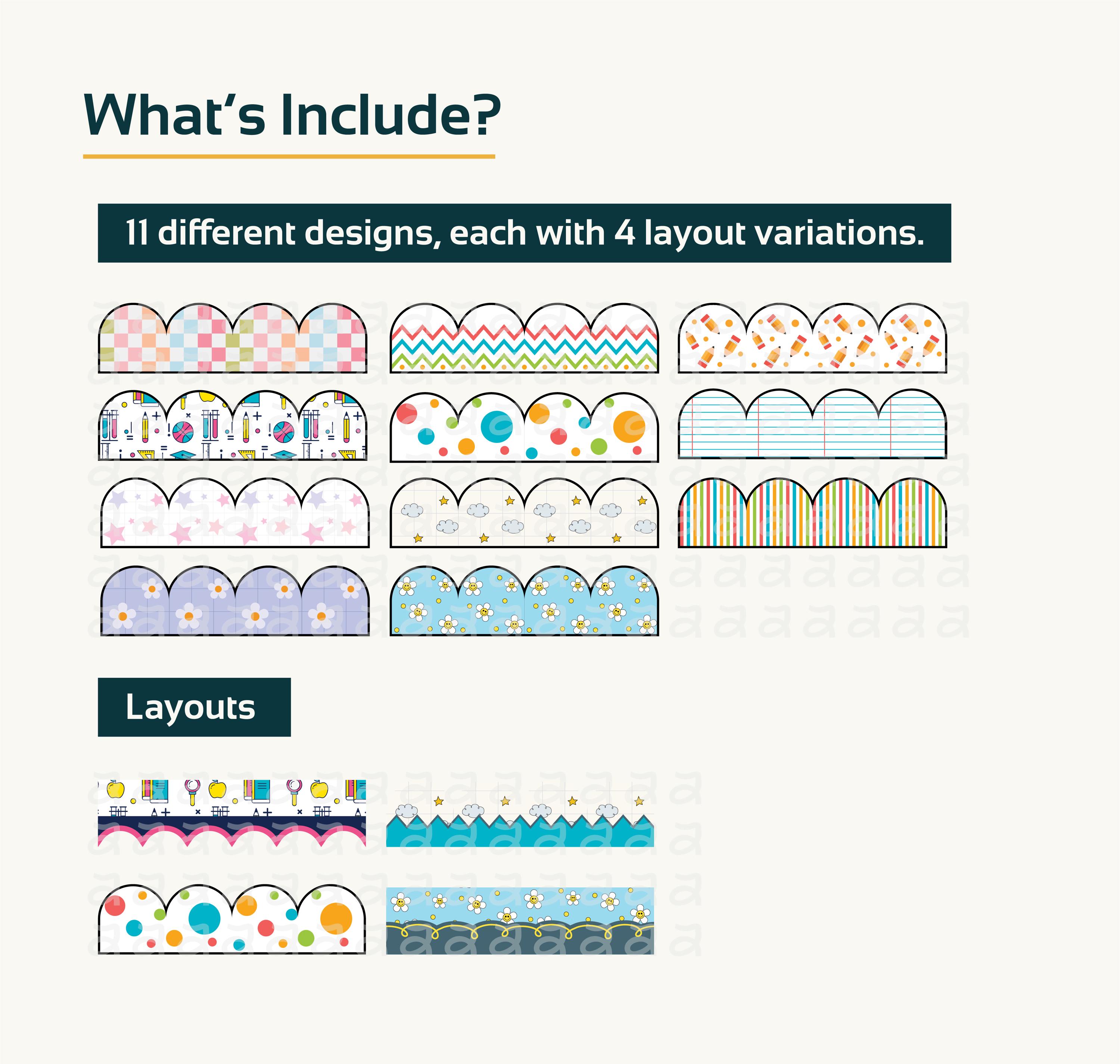 Bulletin Board Border Back to School Bulletin Board Borders for ...