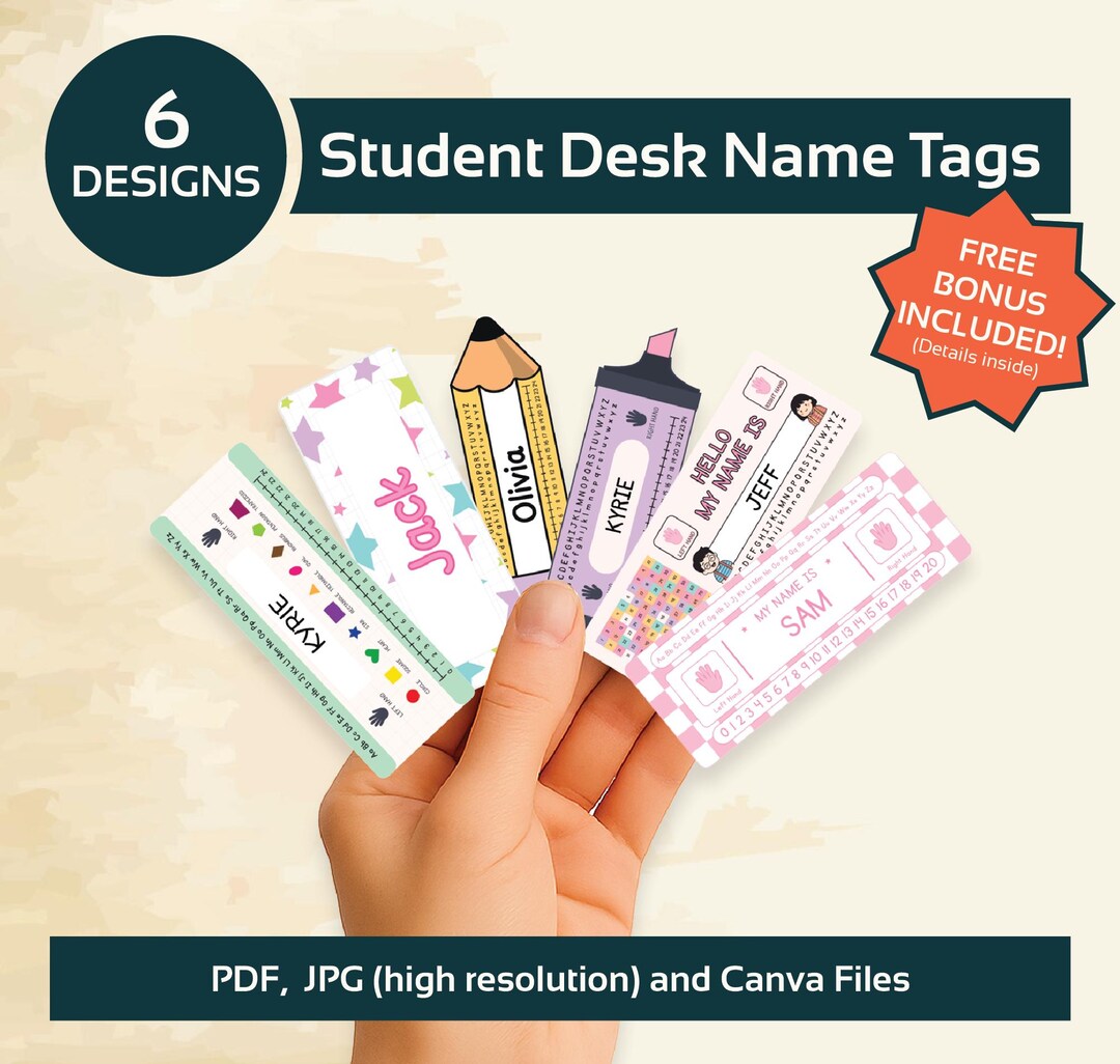 Student Desk Name Tags Desk Name Plates Desk Name Tags Name Plate for ...