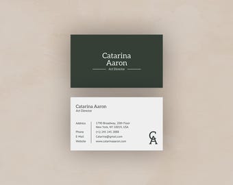 Customizable Minimalist Business Card Template | Modern Double-sided ...