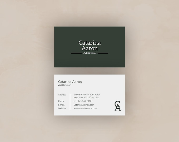 Customizable Minimalist Business Card Template | Modern Double-sided ...