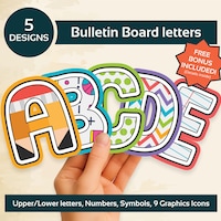 Bulletin Board Letters, Printable Classroom Decor, Spring Bulletin ...