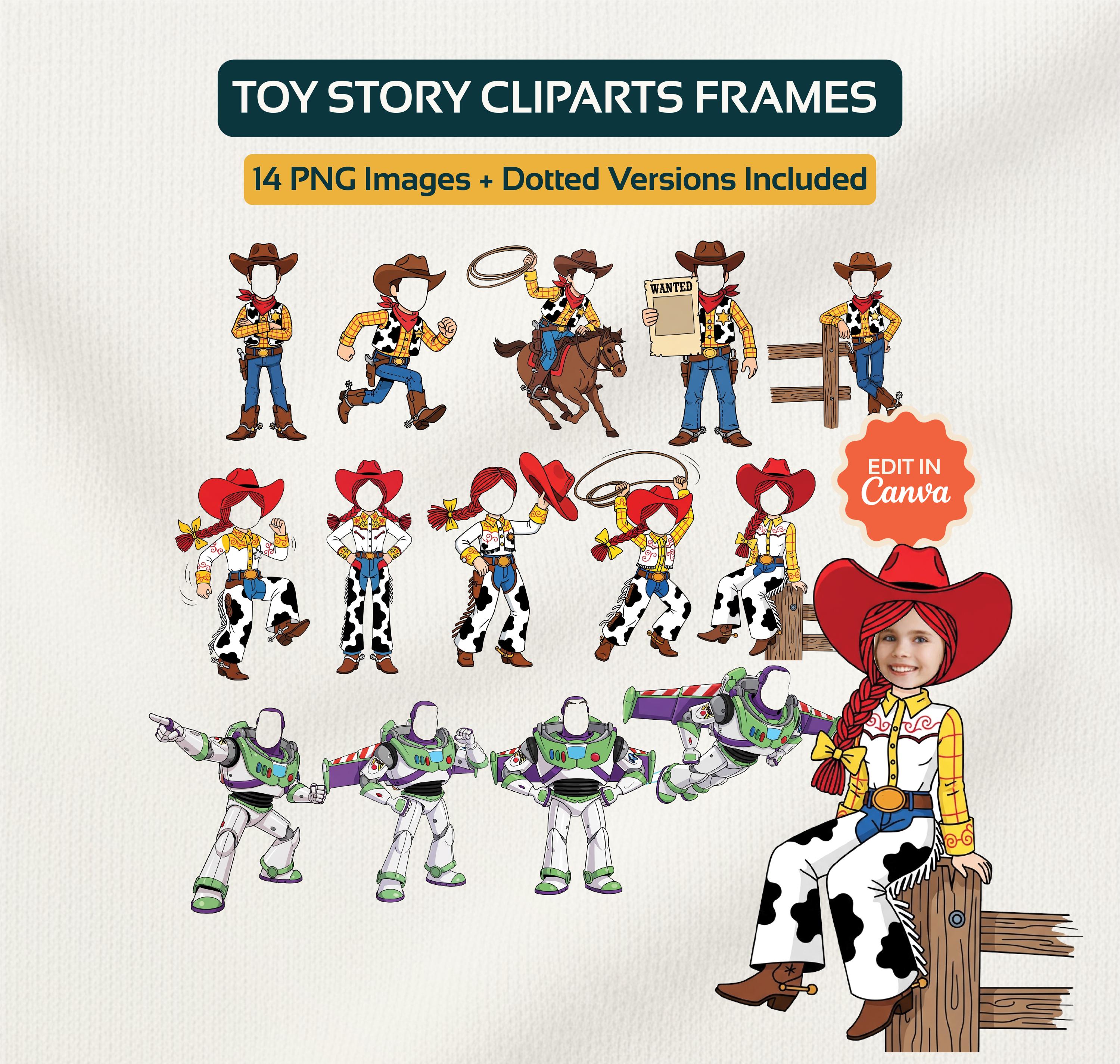 Editable Toy Story Cliparts Bulletin Board Add Your Own Face Blank Kids ...