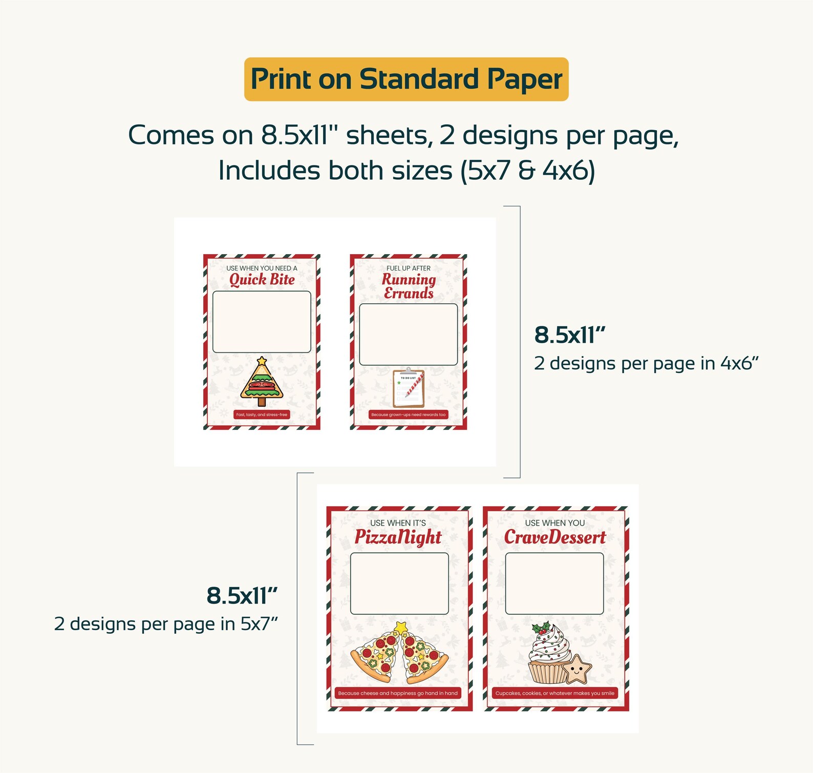 Printable Christmas Gift Card Book Holder, College Care Package (PDF ...