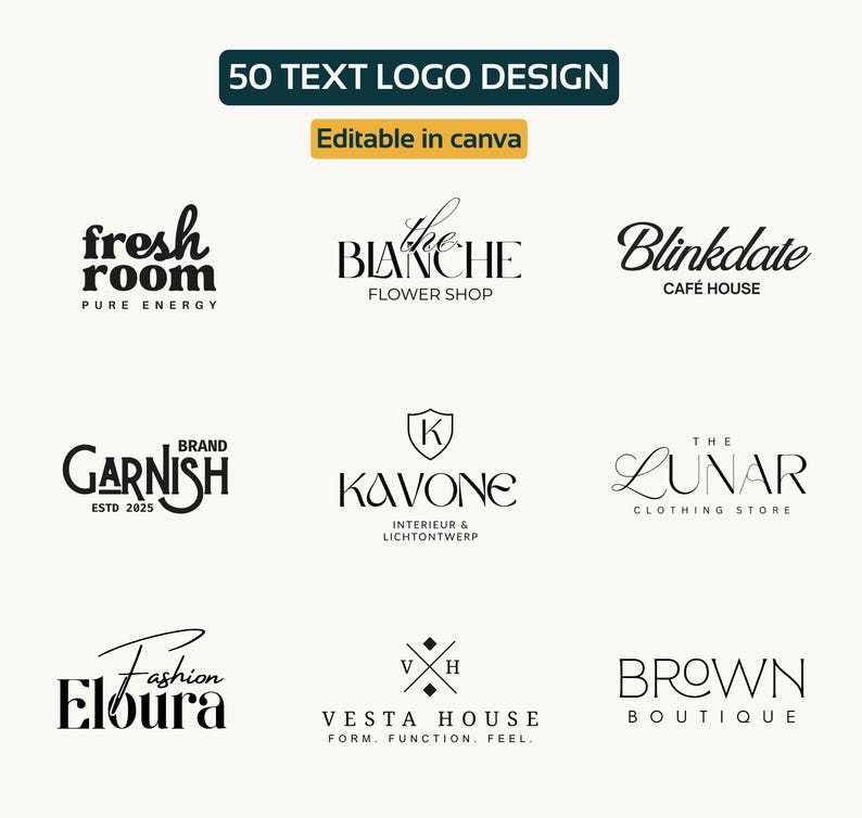 50 Premade Customizable Editable Minimal Luxury Small Business Canva ...