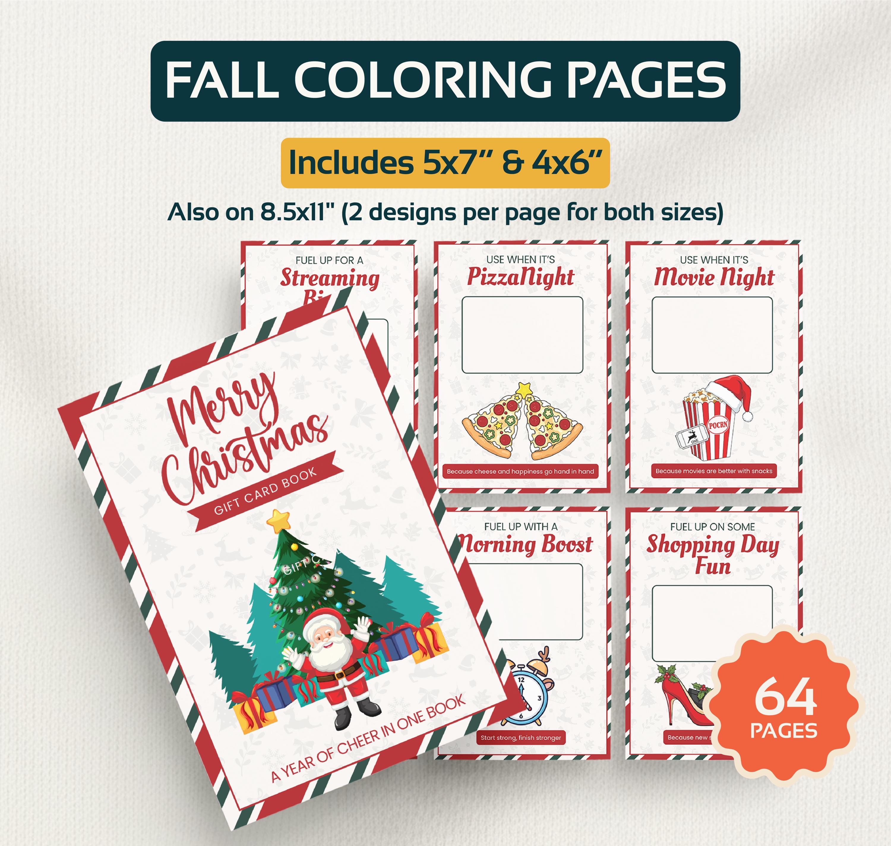 Printable Christmas Gift Card Book Holder, College Care Package (PDF ...