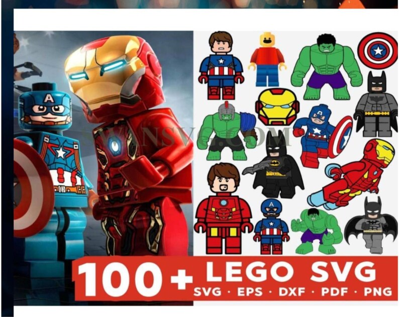 Lego Cartoon Bundle Svg, Lego Bundle Svg, Lego Svg, Super Hero Lego Svg ...