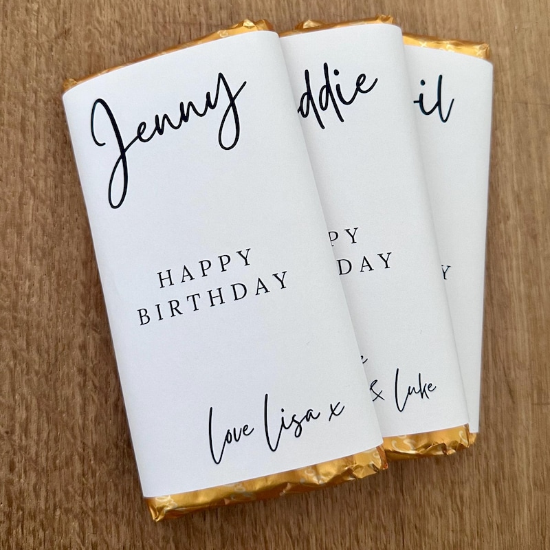 Personalised Anniversary Chocolate Wrapper - Etsy UK