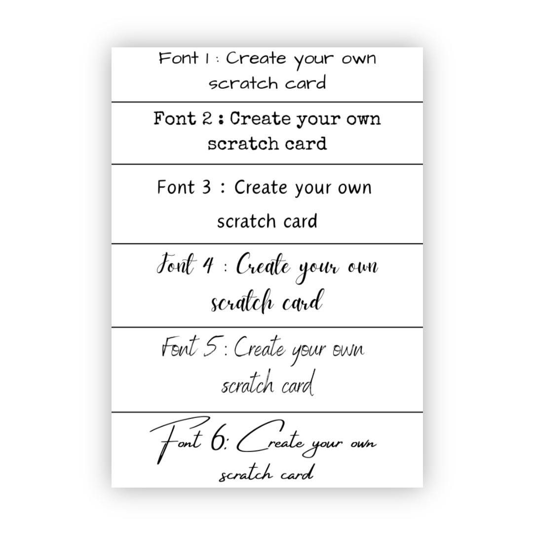 Create Your Own Scratch Card, Personalised Scratch Card, Scratch and ...