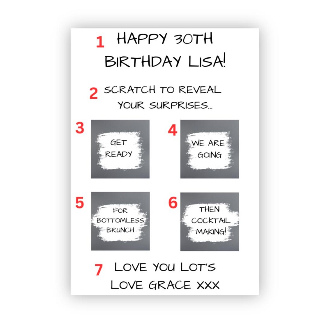 Create Your Own Scratch Card, Personalised Scratch Card, Scratch and ...