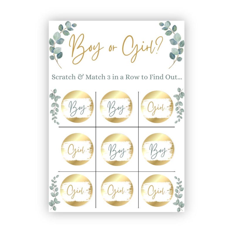 Gender Reveal Scratch Cards, Gender Reveal, Boy or Girl ? , Gender ...