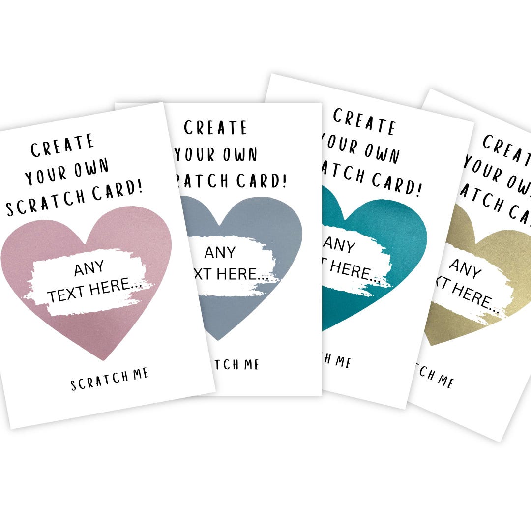 Create Your Own Scratch Card, Personalised Scratch Card, Scratch and ...