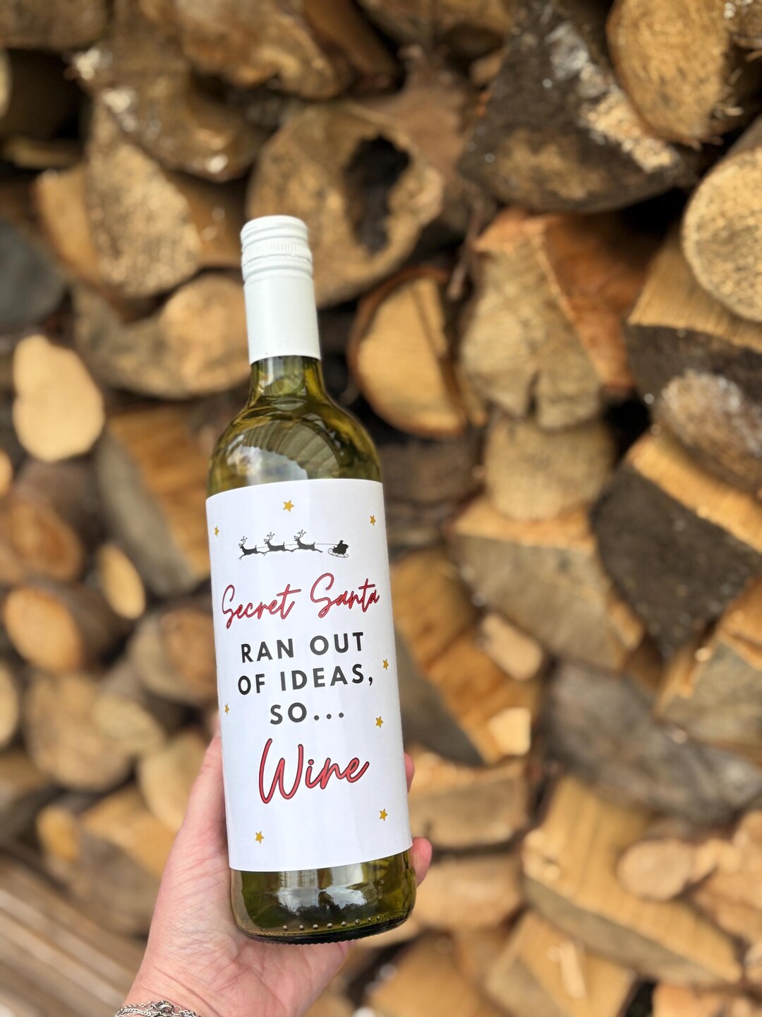 Funny Secret Santa Wine Label, Gag Gift for Coworkers - Etsy UK