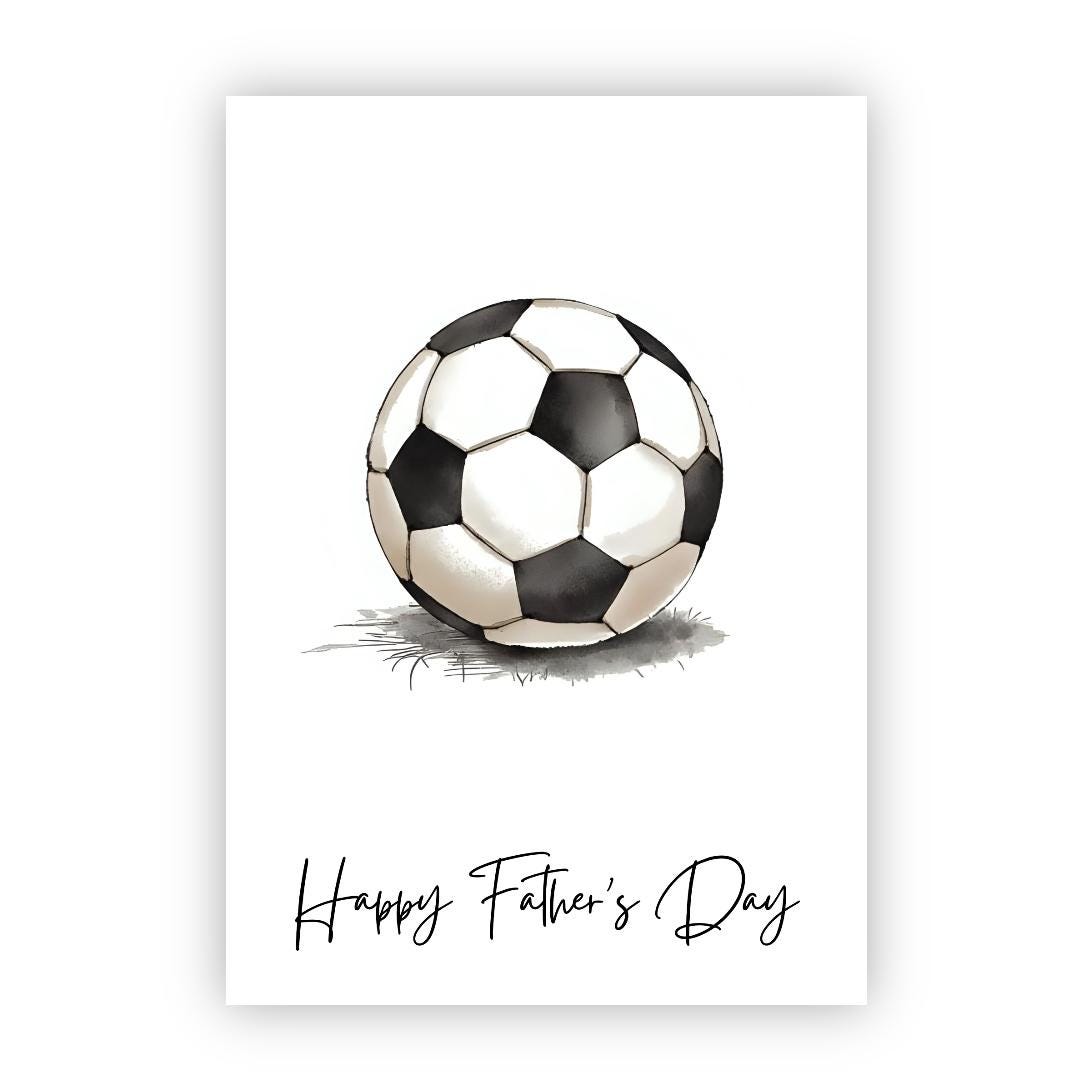 Father's Day Card, Card for Dad, Football Card, Football, Dad, Fathers ...
