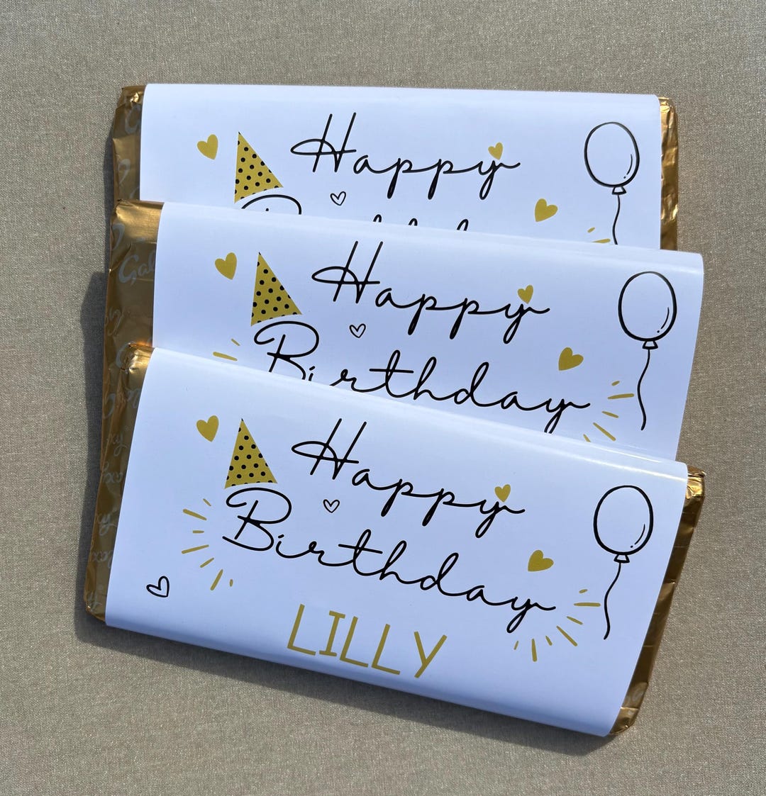 Happy Birthday Wrapper, Personalised Chocolate Wrapper, Galaxy ...