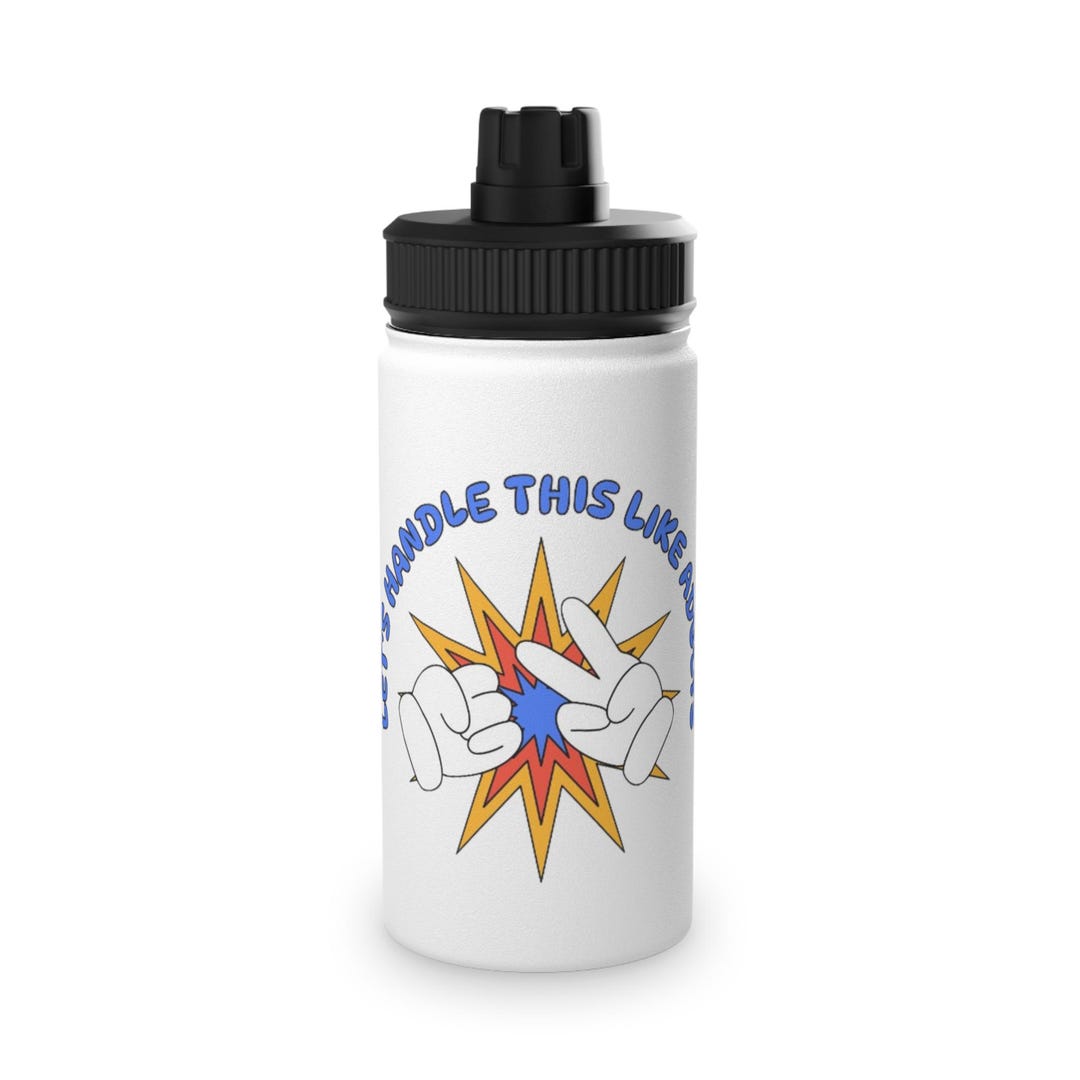 Insulated Water Bottle | Funny Design | Comic Book Style | Reusable ...