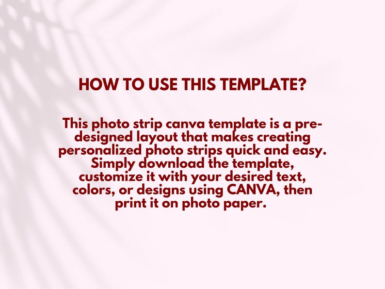 Valentine's Day Photo Strip Editable Printable Templates for Photo ...