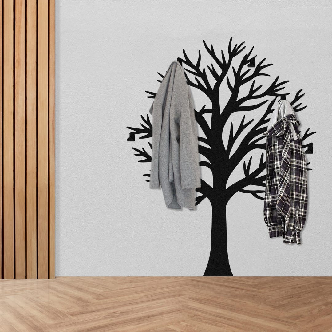 Large Tree Coat Rack, Decorative Coat Hanger, Entryway Coat Rack, Large ...