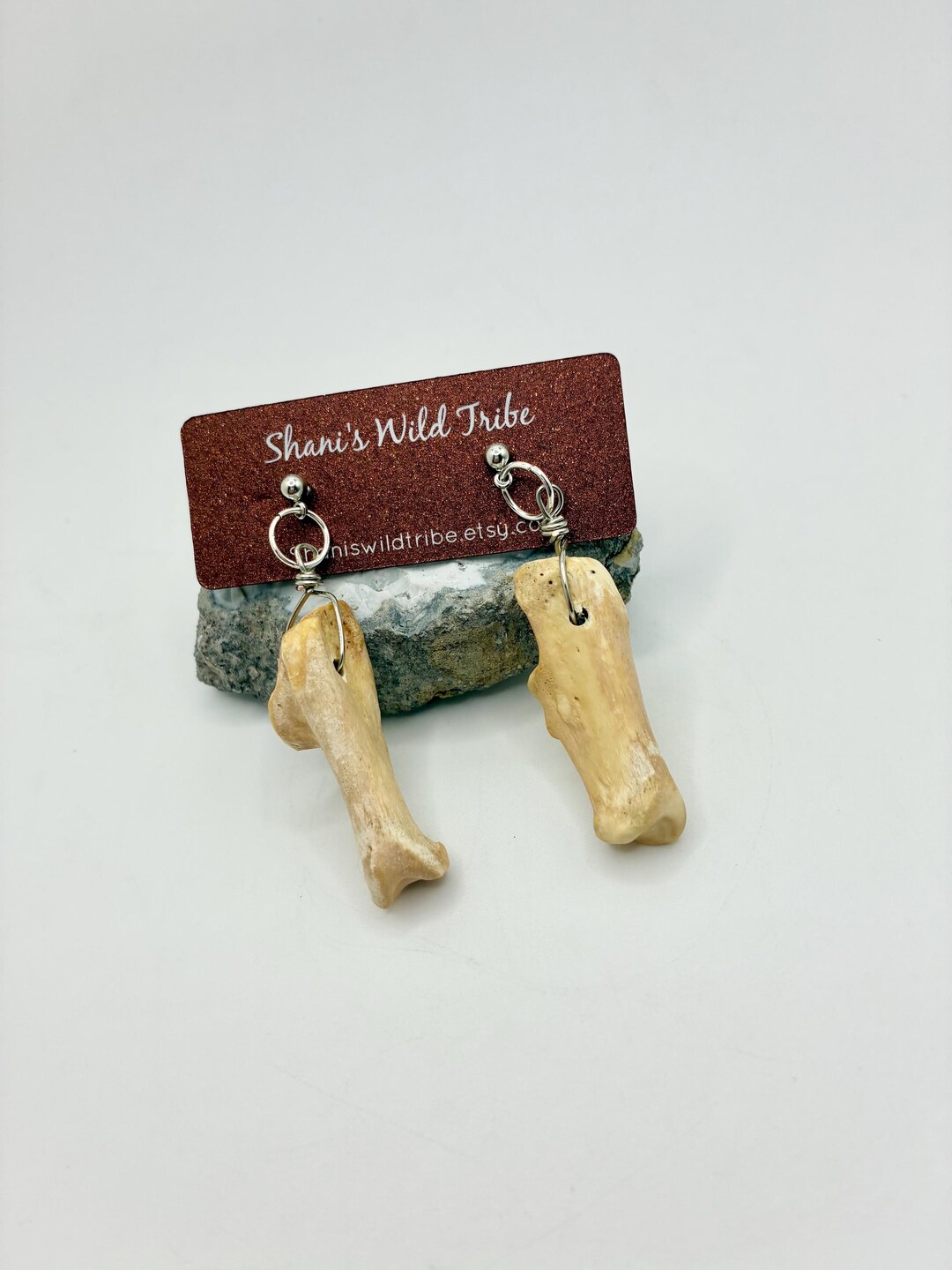 Real Animal Bone Earrings, Gothic Cosplay Jewelry - Etsy