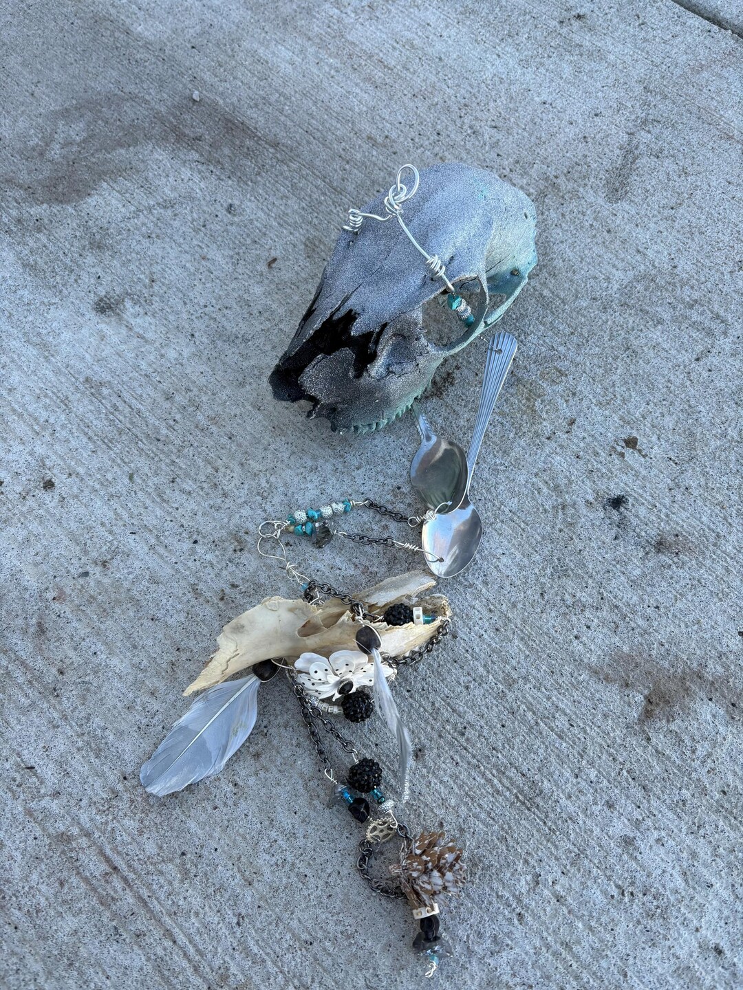 Southwestern Deer Skull Decor, Spoon Home Decor, Animal Bone Decor ...