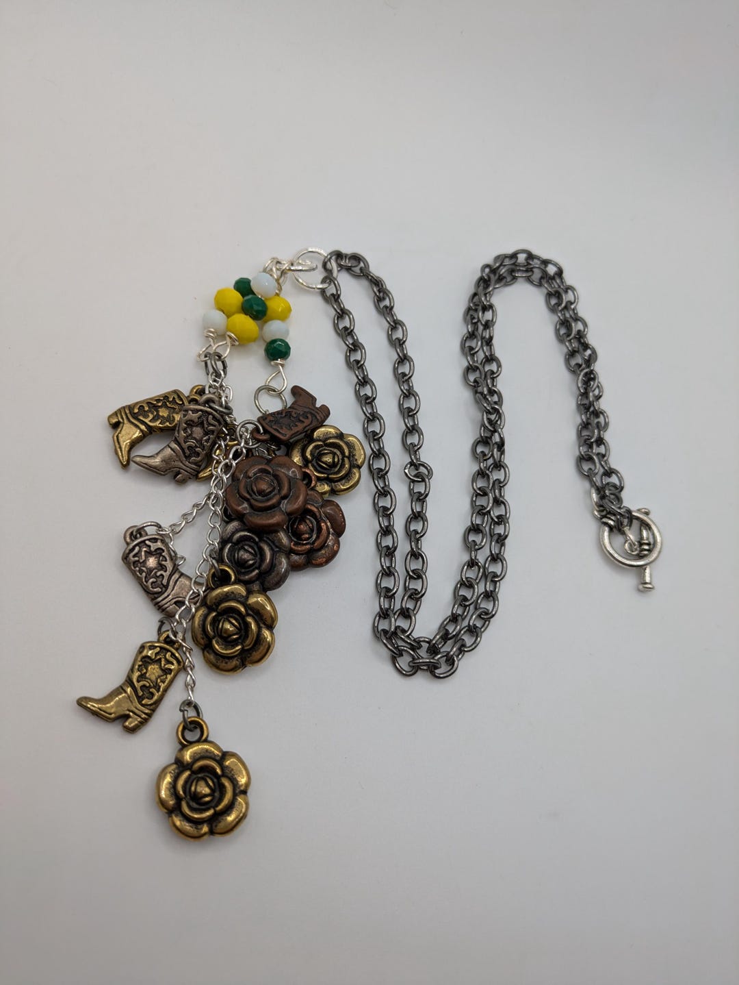 Western Chain Necklace, Western Boot Necklace, Western Rose Necklace ...
