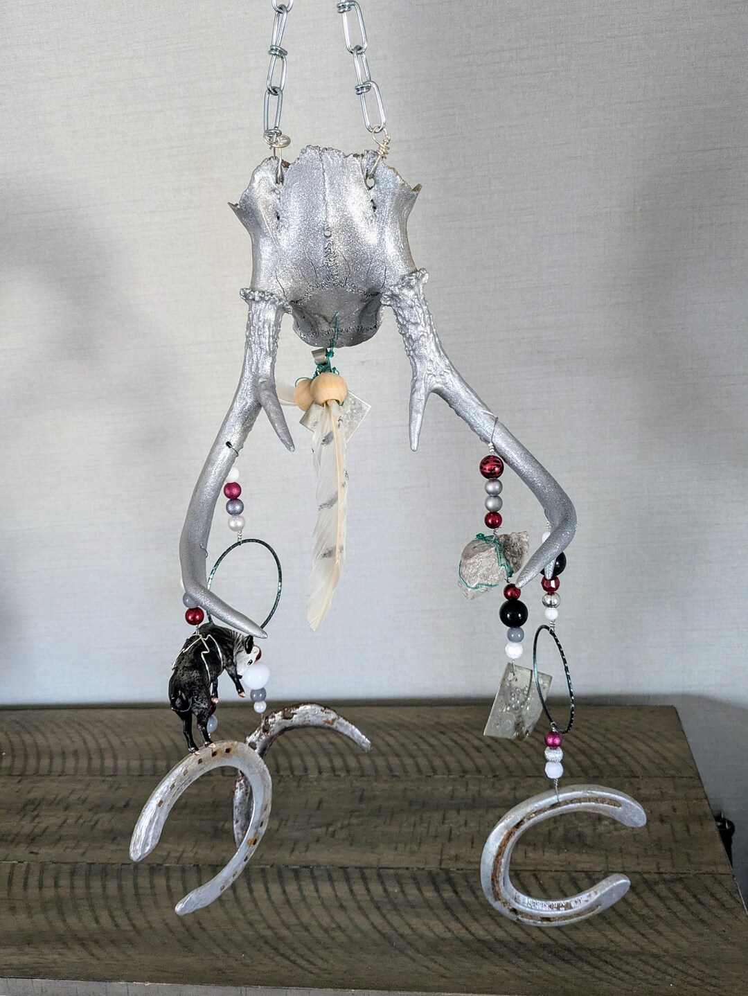 Western Silver Skull Home Decor, Western Chime Decor, PBR Bull ...