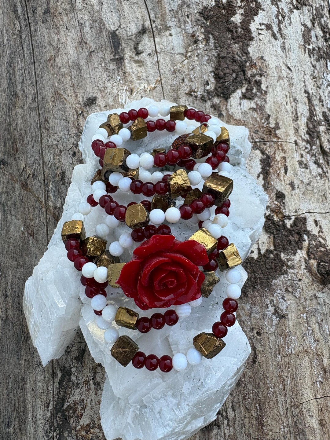 KC Chiefs Beaded Bracelet, KC Chiefs Jewelry, Kansas City Jewelry ...