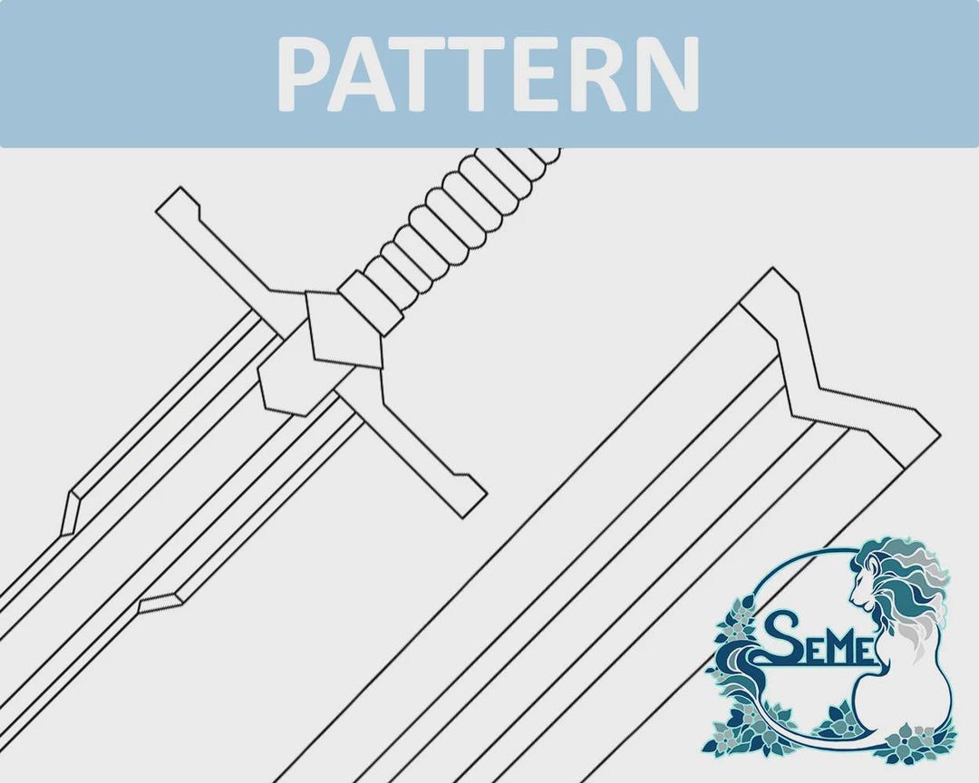 TDP | Soren Cosplay | Sword and Sheath Pattern | Blueprint - Etsy
