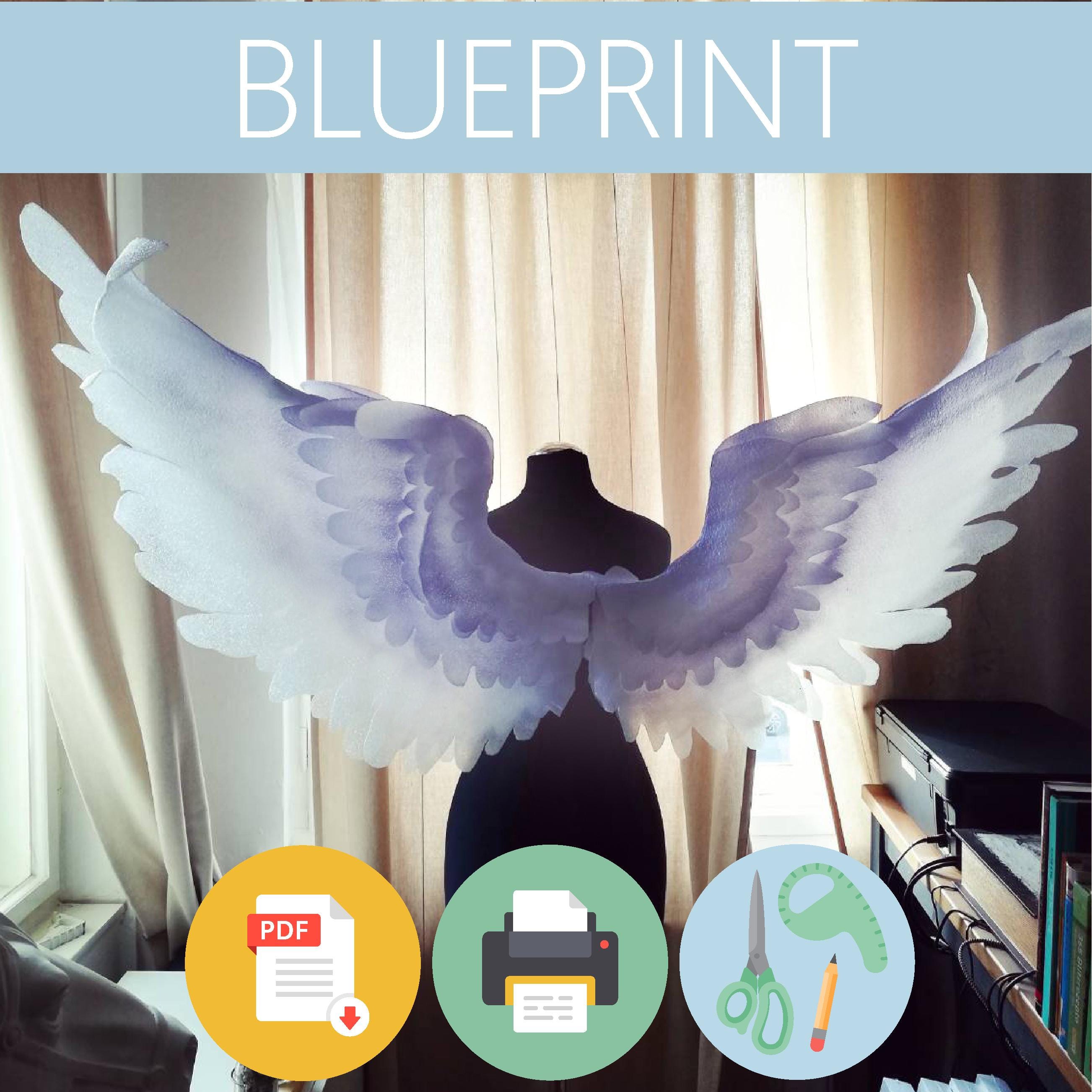 Easy Low Budget | Wings | Cosplay | Costume | Lifesize Blueprint - Etsy