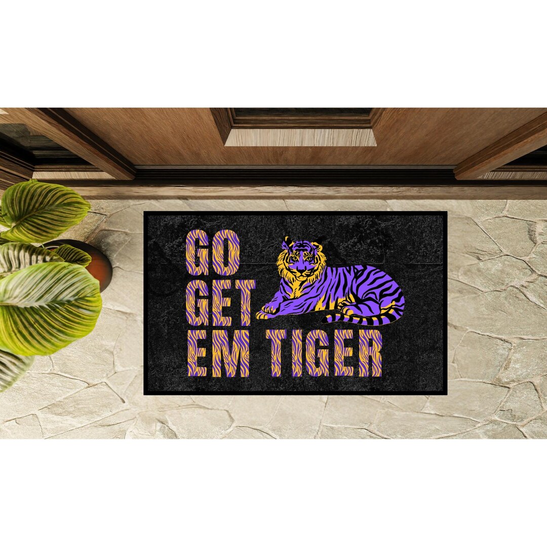 SEC Inspired – LSU Inspired Porch Welcome Mat, Game Day Entry Rug ...