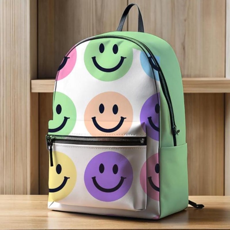 Smiley Face Backpack - Etsy
