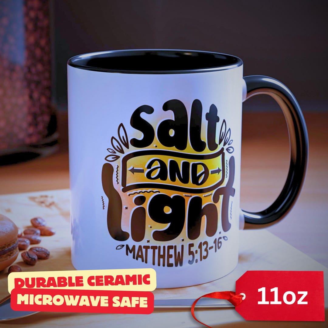 Salt and Light | Christian Coffee Mug | Inspirational Bible Verse Gift ...